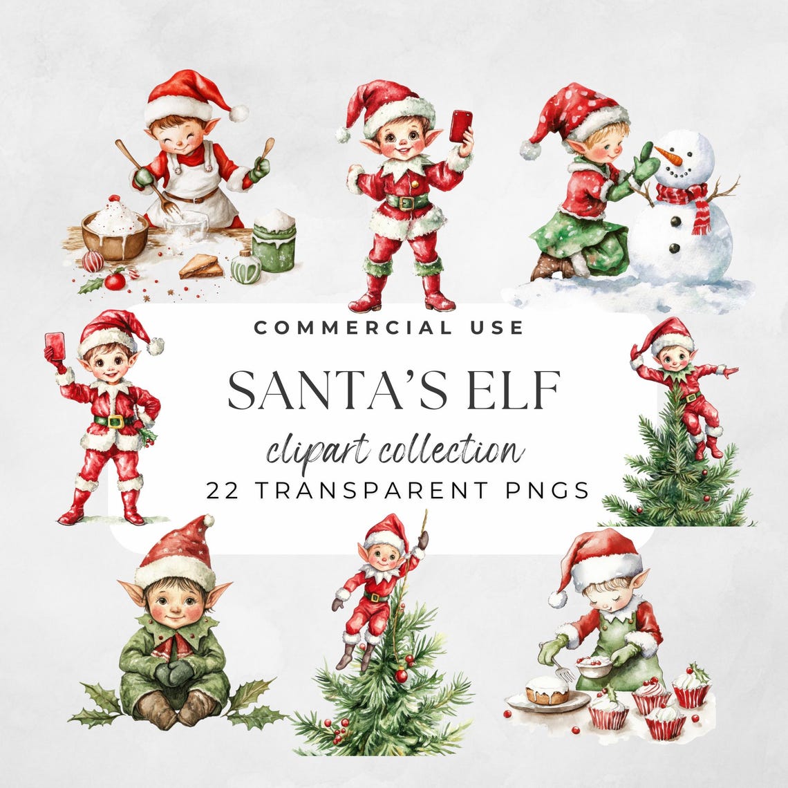 Santa Elfs Clipart, Elf Christmas Png, Cute Elf Clipart, Elf on Shelf ...