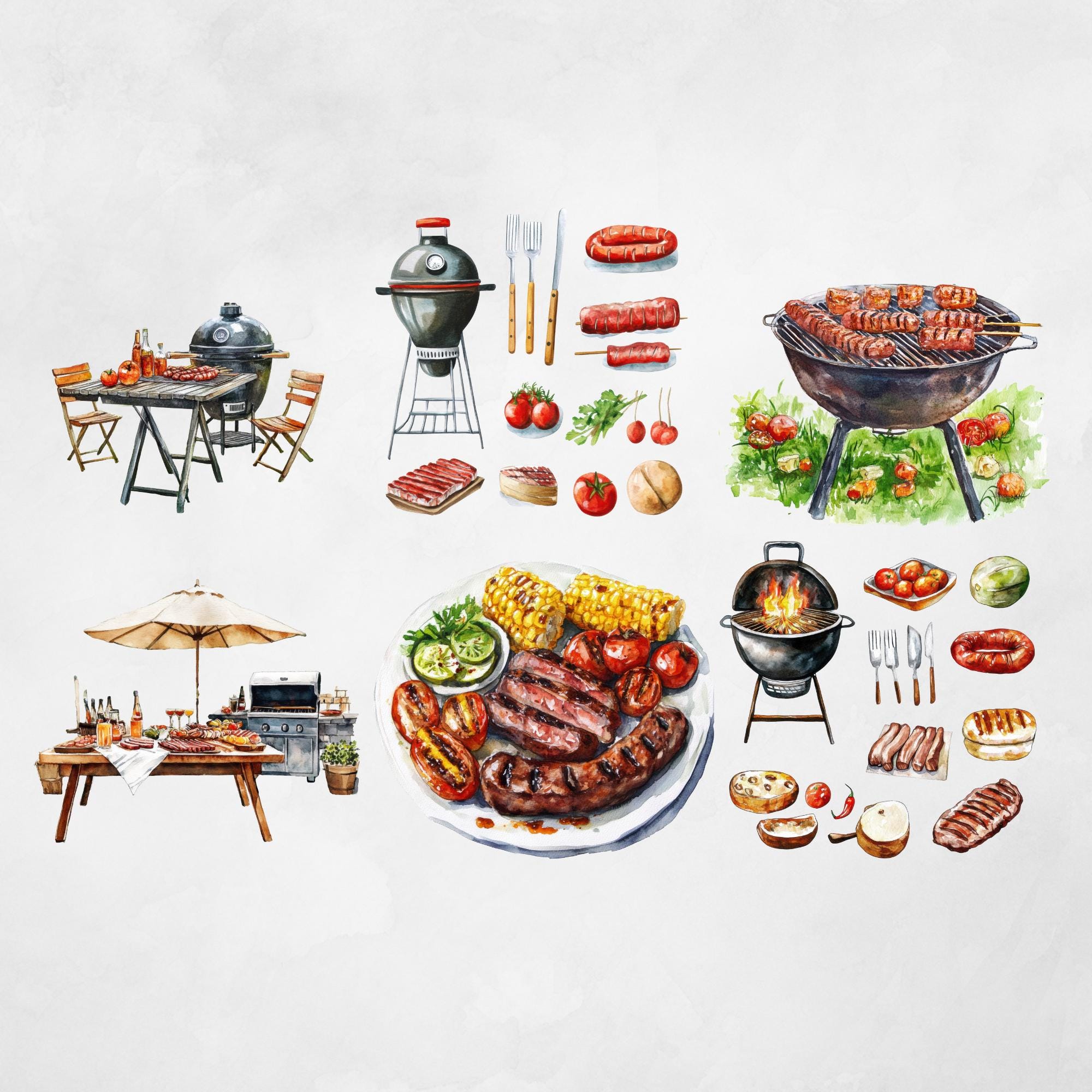 Barbecue Clipart Picnic Backyard Bbq Clipart Summer Clipart Barbecue ...