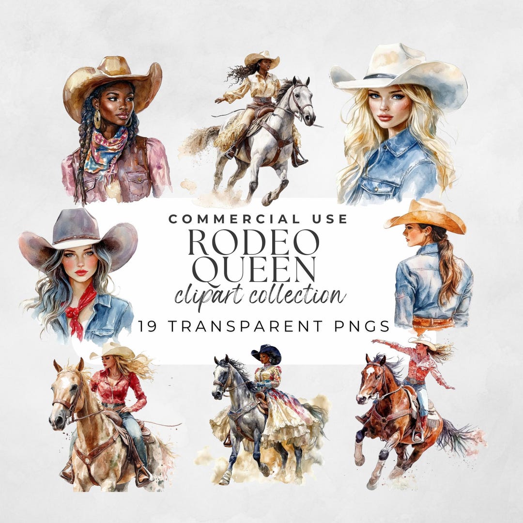 Rodeo Queen Clipart, Cowgirl Clipart, Country Girl Png, Black Woman ...