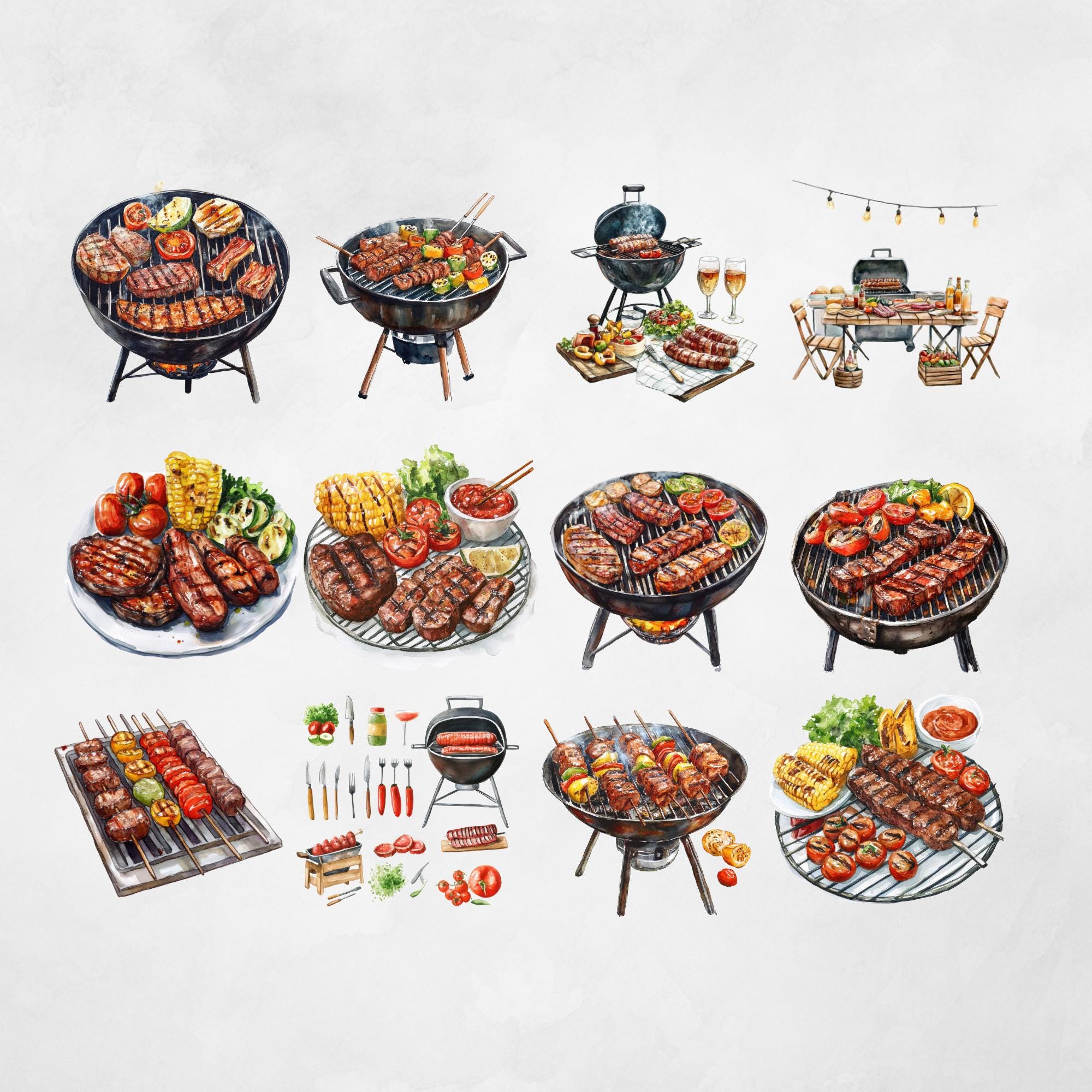 Barbecue Clipart Picnic Backyard Bbq Clipart Summer Clipart Barbecue ...