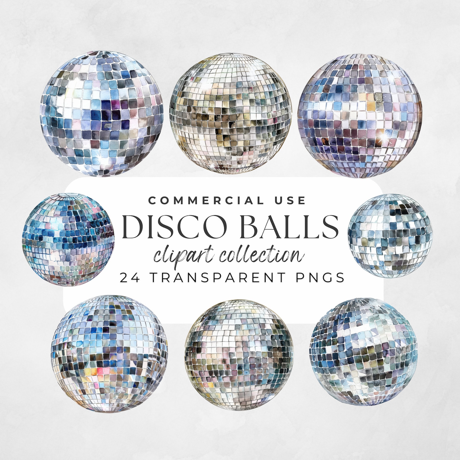 Disco Ball Clipart, Disco Party Clipart, Retro Disco Ball Png, Mirror ...
