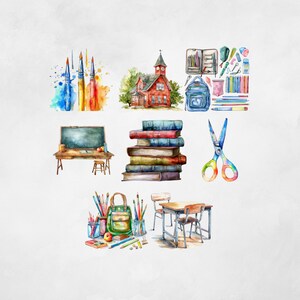 Teacher Clipart, Cute School Supplies Clipart, School Supply Png ...