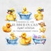 Rubber Duck Clipart Bubble Bath Clipart Baby Shower Clipart Bath Time ...
