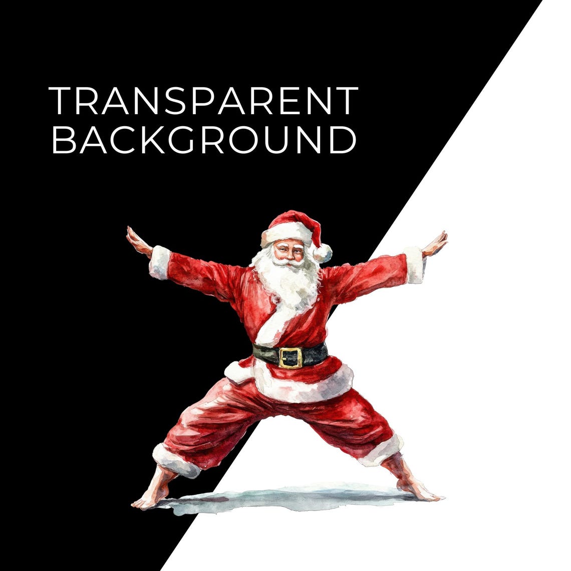 Christmas Yoga Santa Clipart Santa Yoga Pose Christmas Yoga Png ...