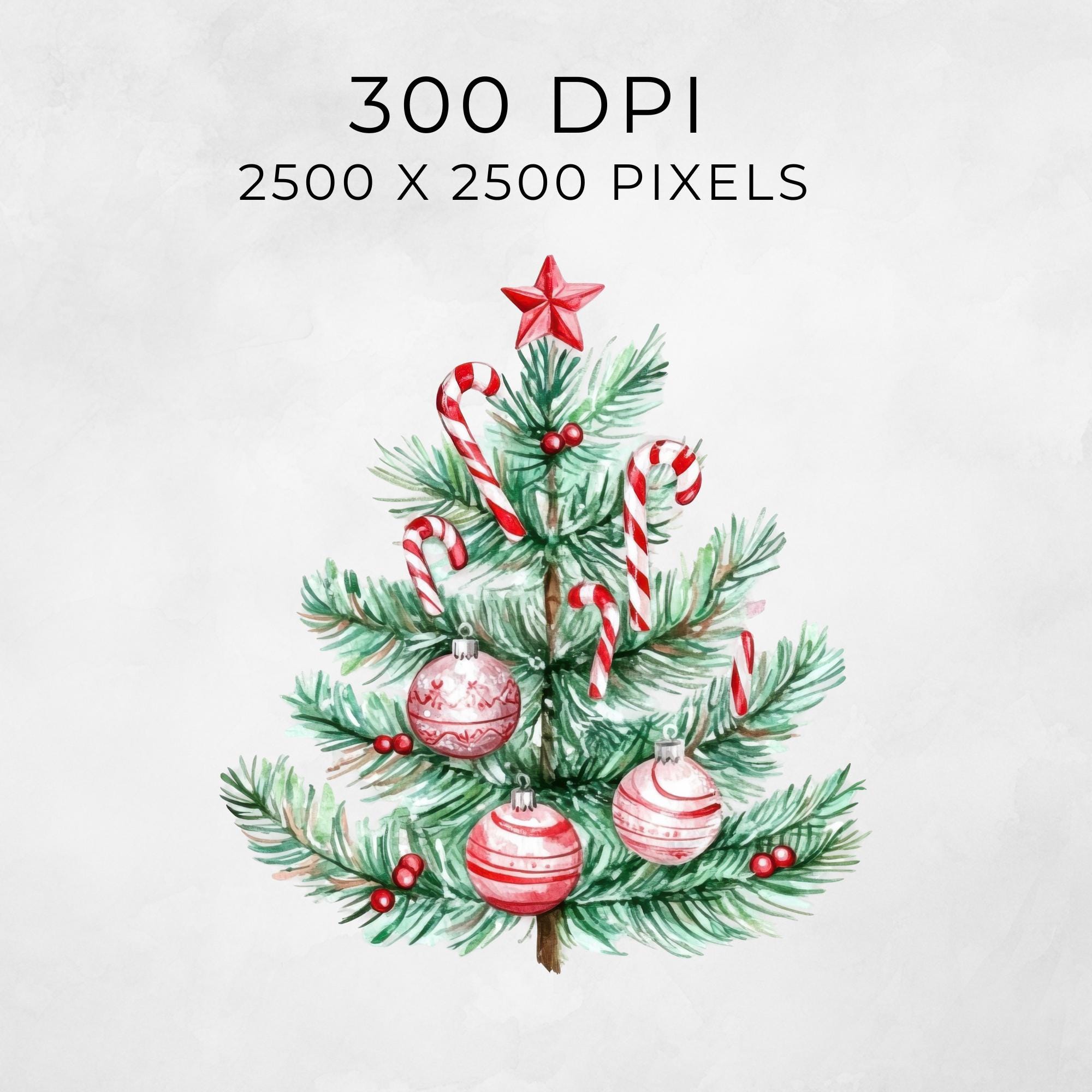 Peppermint Christmas Clipart Watercolor Candy Cane Peppermint Mocha ...