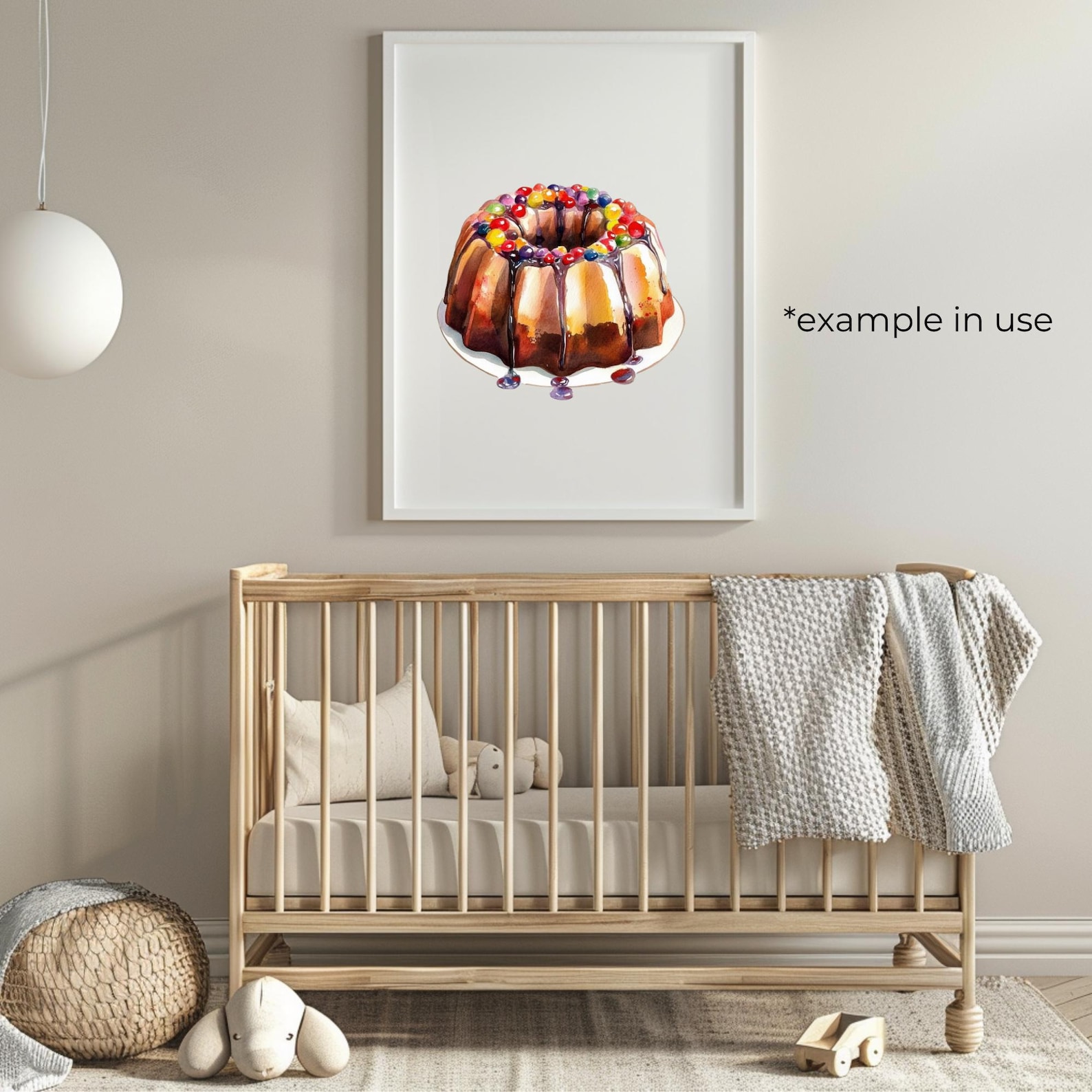 Bundt Cake Clipart, Bundt Cake Clip Art, Watercolor Dessert, Bake Sale ...