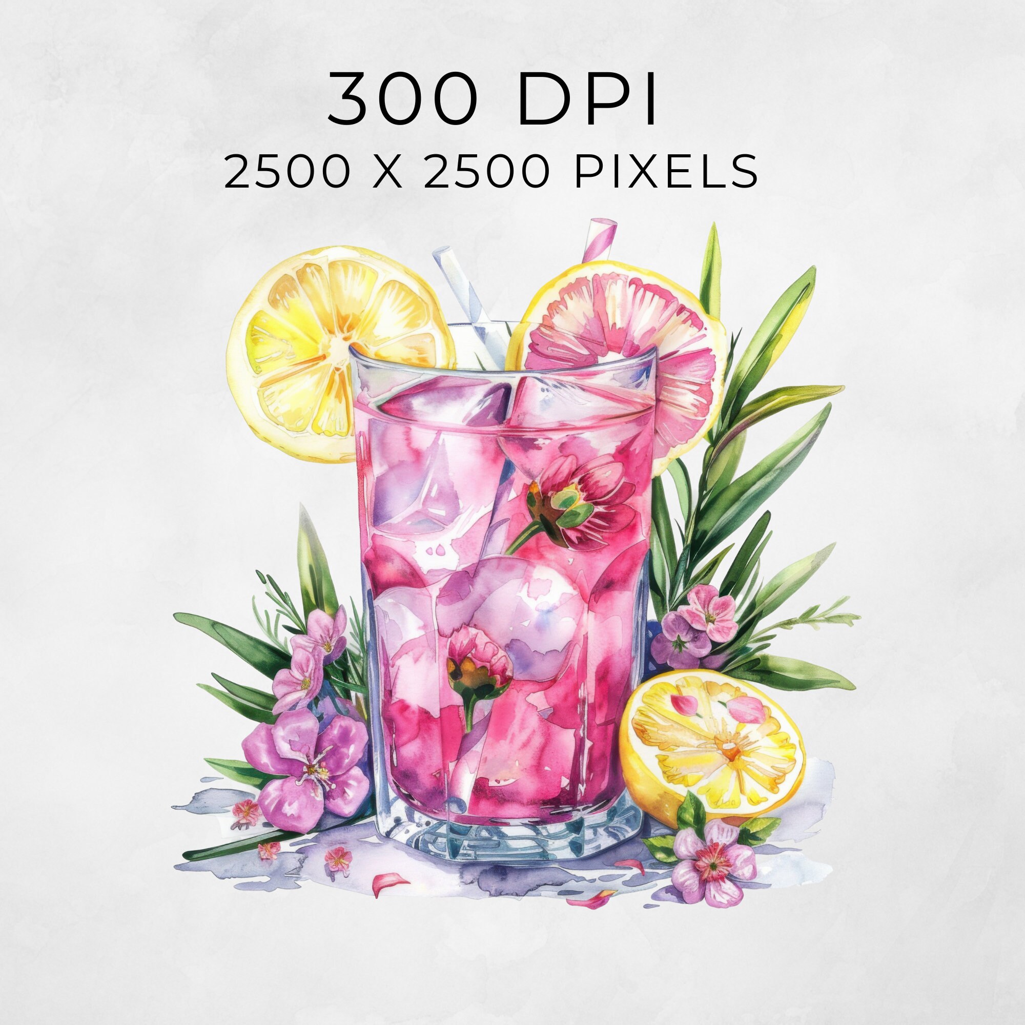 Pink Lemonade Clipart, Watercolor Lemonade, Pink Lemonade Png, Summer ...