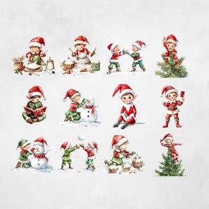 Santa Elfs Clipart, Elf Christmas Png, Cute Elf Clipart, Elf on Shelf ...