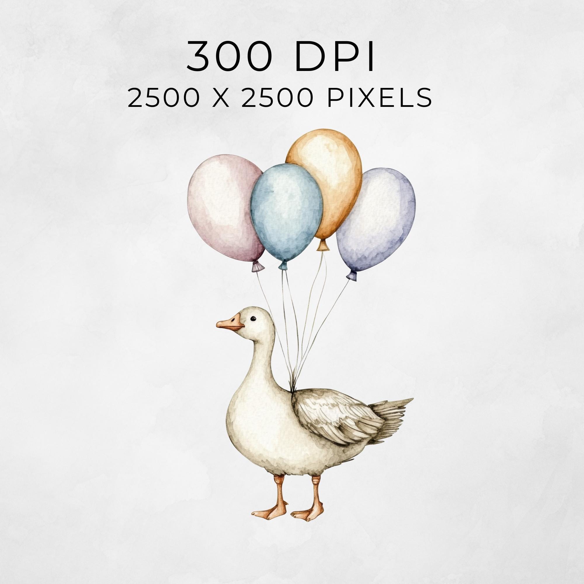 Silly Goose Clipart Goose With Balloon Silly Goose Birthday Goose ...
