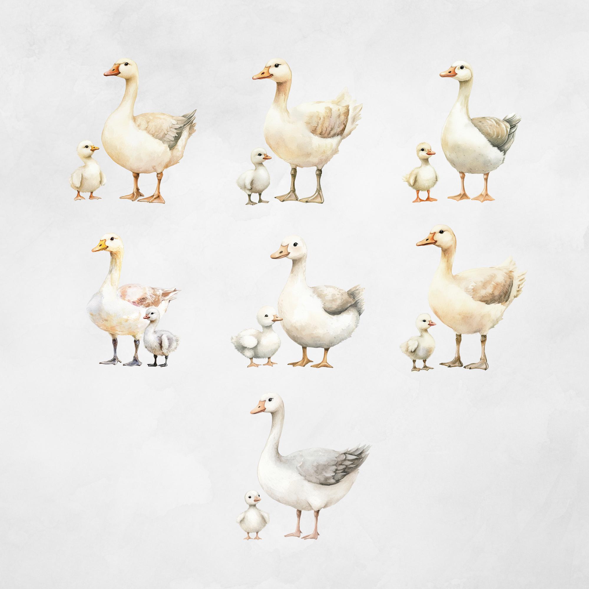 Mother Goose and Baby Clipart Watercolor Nursery Rhyme Storybook ...