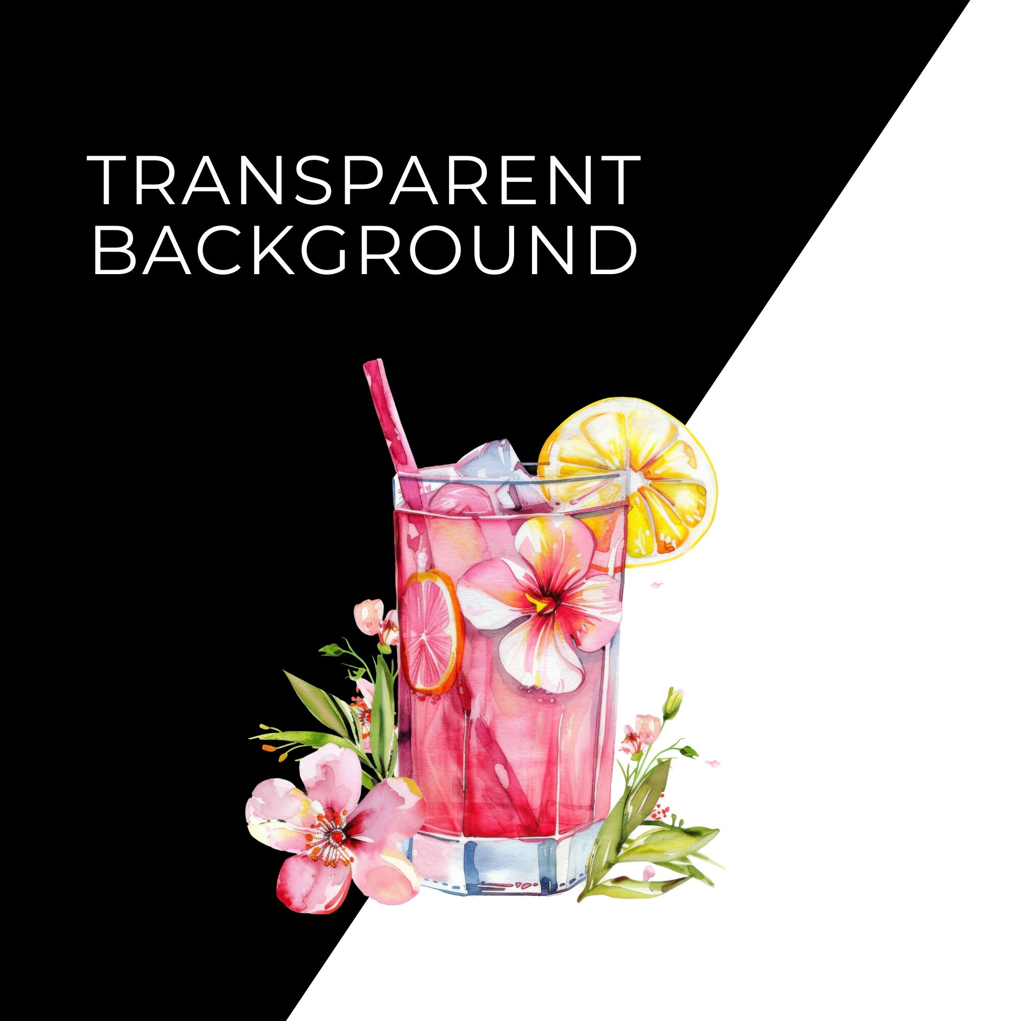 Pink Lemonade Clipart, Watercolor Lemonade, Pink Lemonade Png, Summer ...