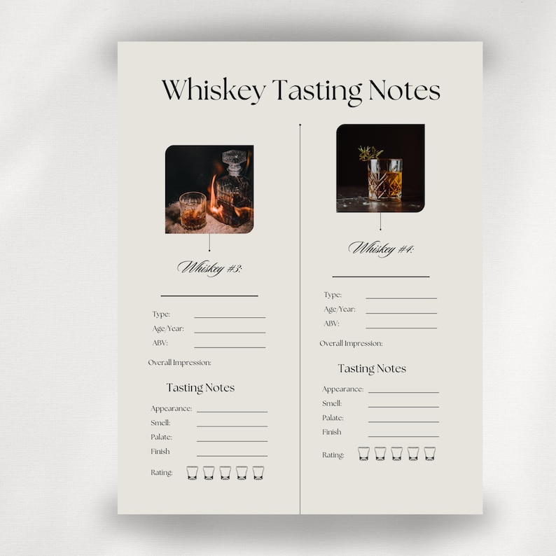 Whiskey Tasting Guide, Whiskey Party, Bourbon Tasting, Score Card ...