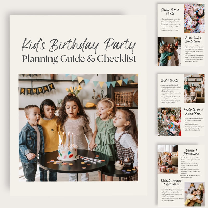 Birthday Party Plan - Etsy
