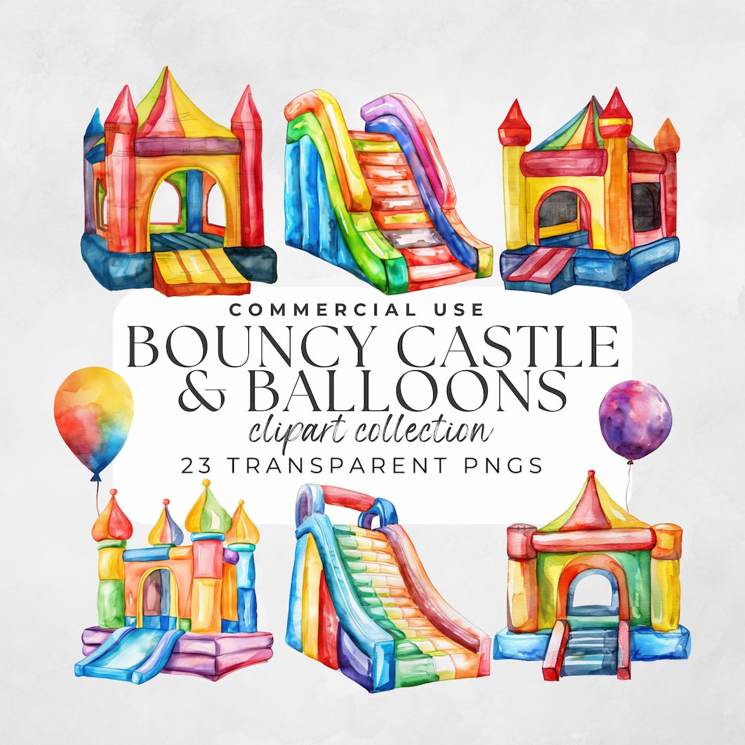 Bounce House Clipart Bouncy House Bouncy Castle White Bounce House ...