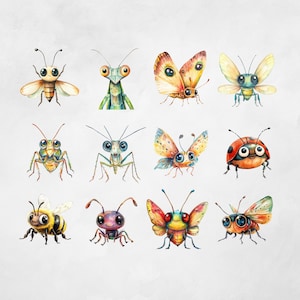 Quirky Bug Clipart Funny Insects Quirky Insects Cute Insect Clipart ...
