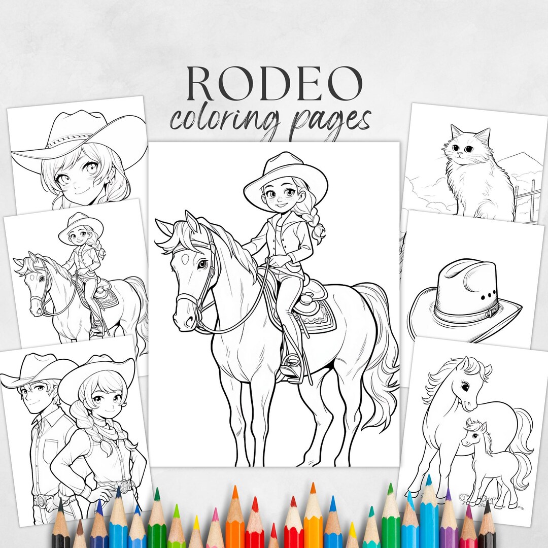 1st Rodeo Coloring Sheet, Cowboy Cowgirl Coloring, My First Rodeo ...