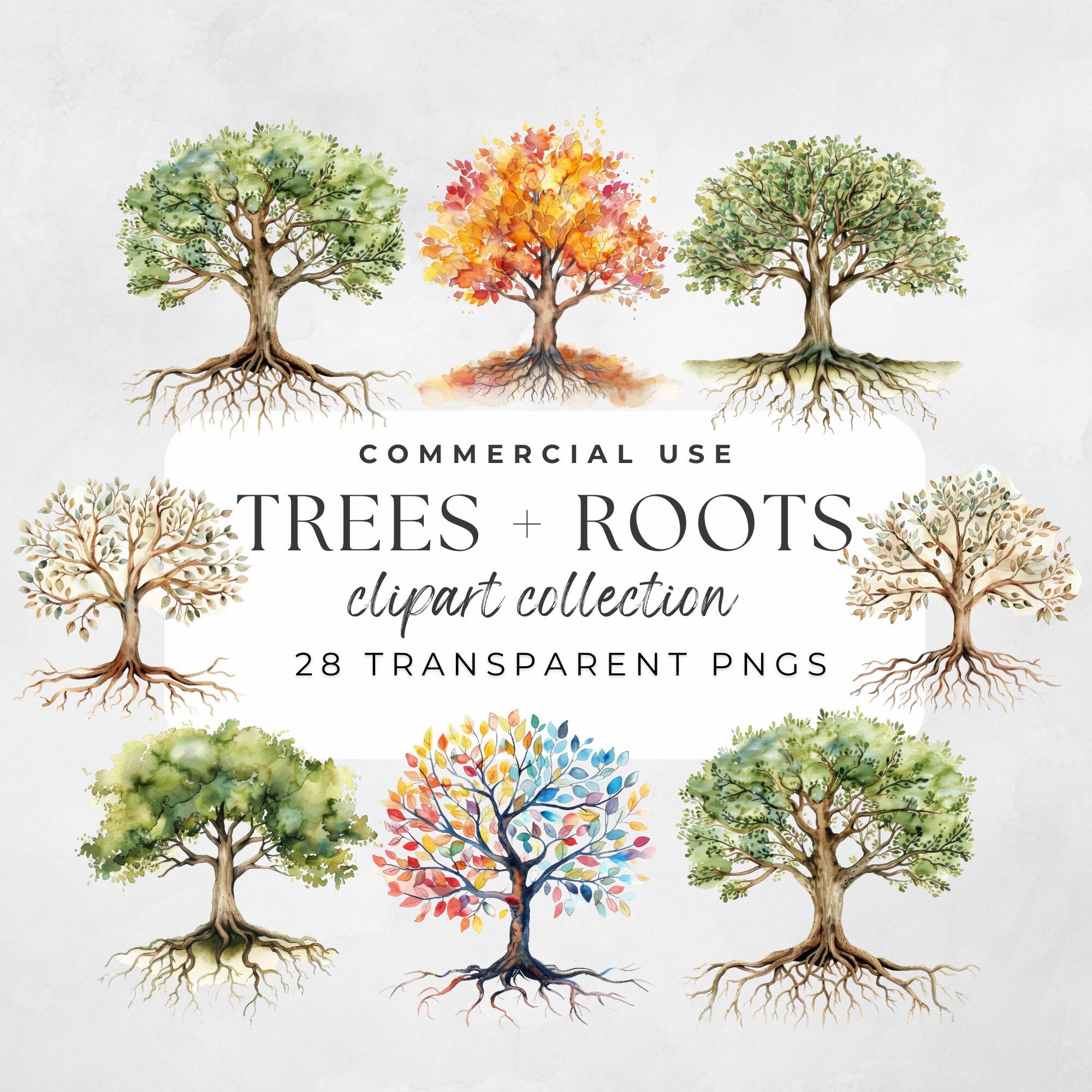 Tree With Roots Clipart, Tree of Life Clipart, Celtic Tree of Life ...