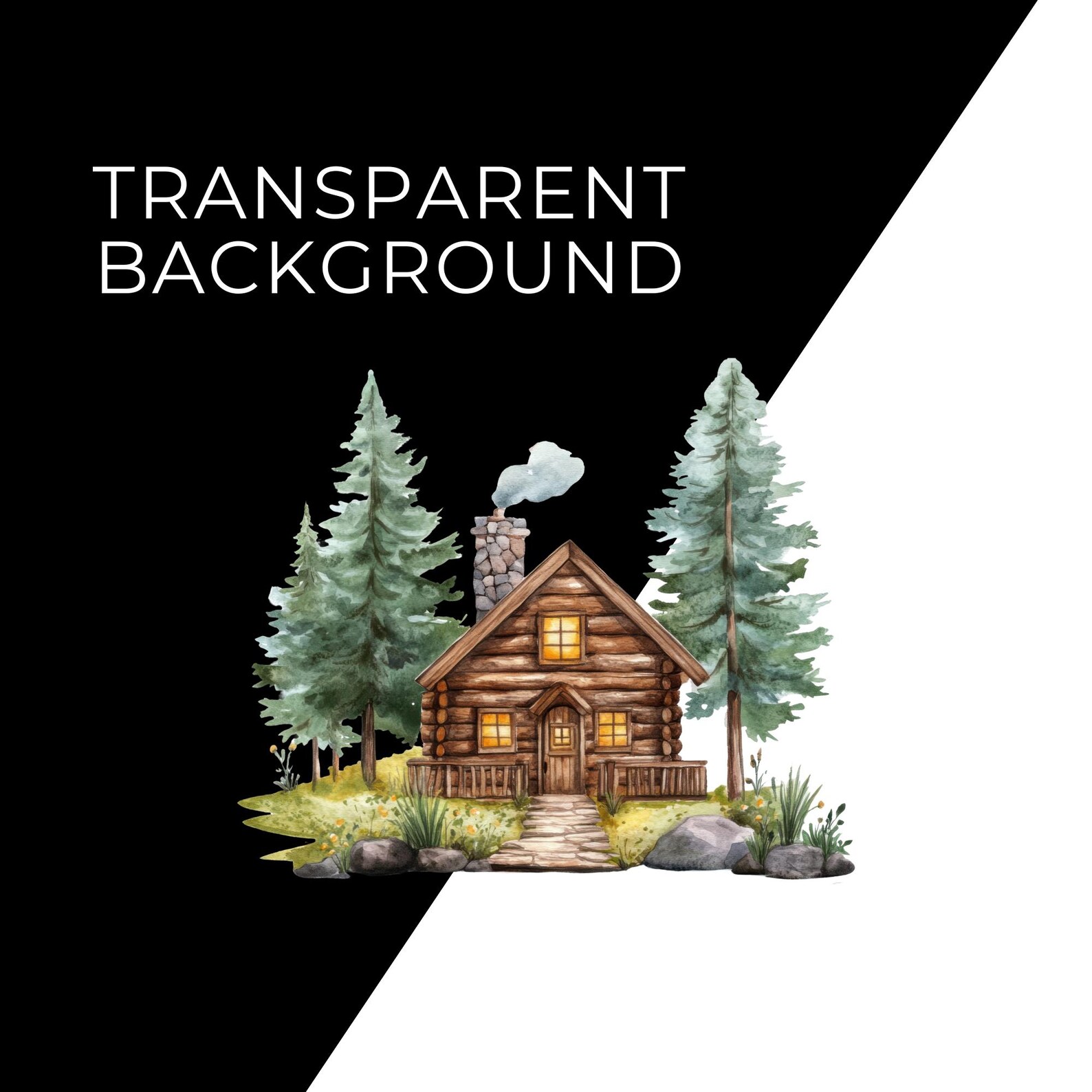 Log Cabin Clipart, Cabin in the Woods, Snowy Log Cabin, Log Cabin ...