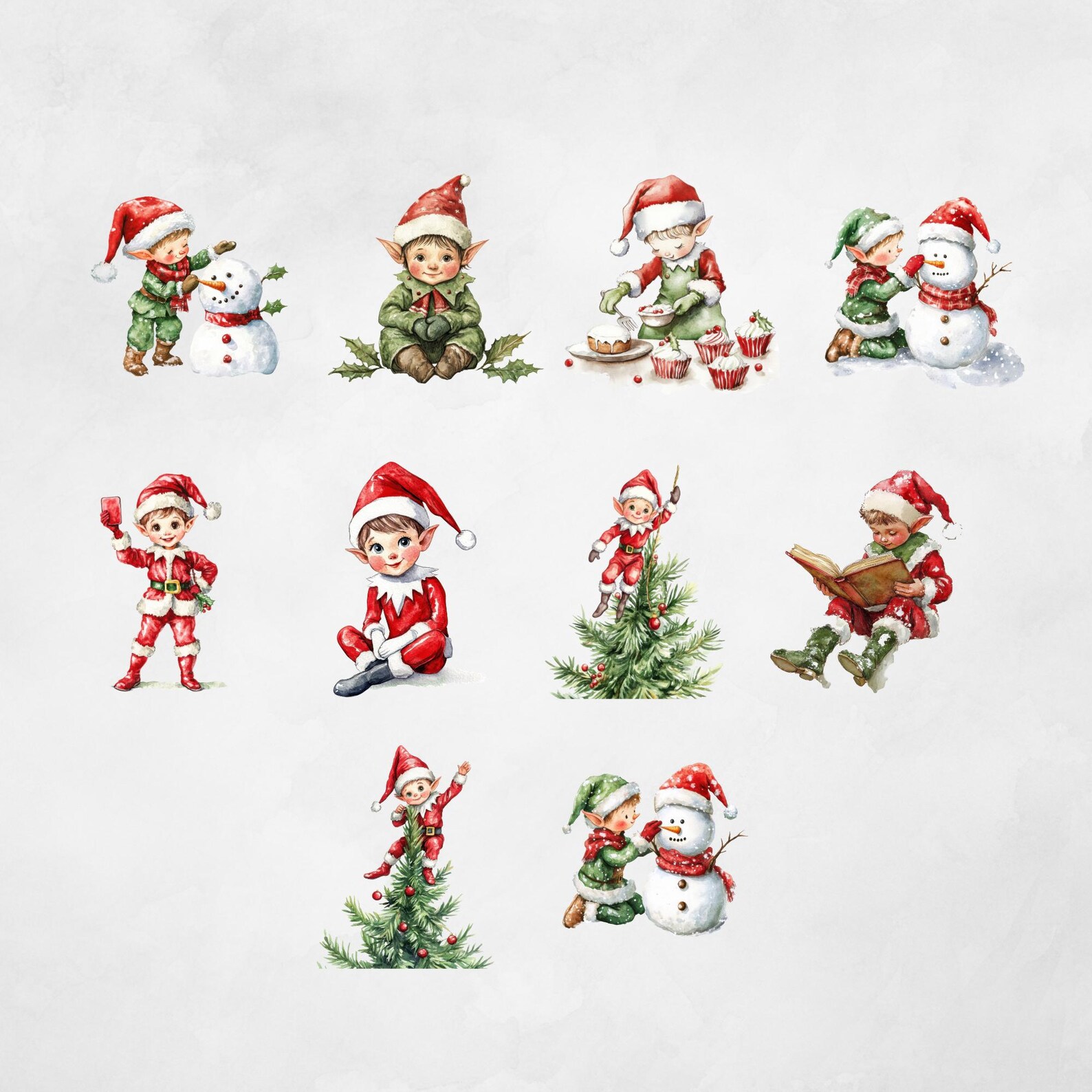 Santa Elfs Clipart, Elf Christmas Png, Cute Elf Clipart, Elf on Shelf ...
