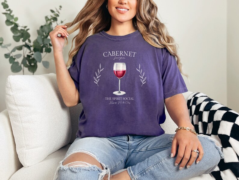 Cabernet T-shirt, Custom Cabernet Social Club Tshirt, Trendy Unisex ...