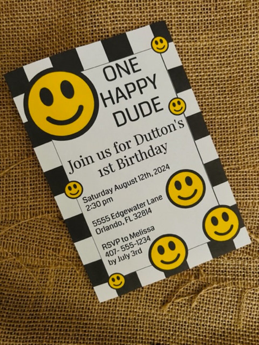 One Happy Dude Invitation Template Download - Etsy