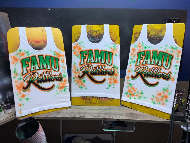 Custom Airbrush “FAMU” College Team TANK TOP Designed Front and Back - Etsy