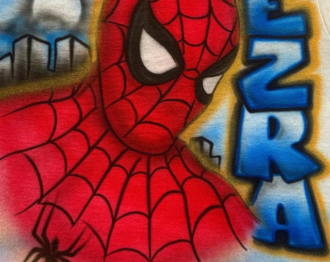 Personalized Custom Airbrushed Spider Birthday Shirt (size 2T - Adult ...