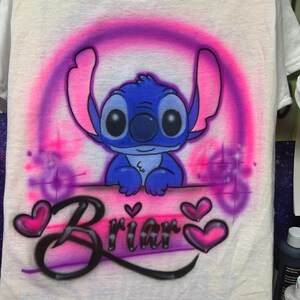 Airbrush Cute Stitch Themed Name Design - Etsy