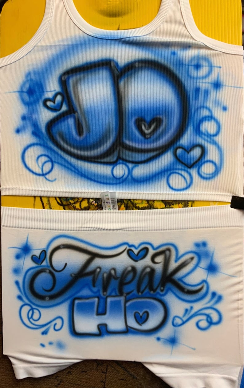 Custom Airbrush Summer Outfits , 80S, 90S, FREAKNIK, PARTY, Crop Top ...