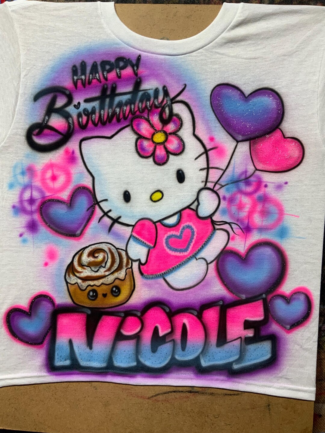Custom Airbrush Hello Kitty & Friends Name Design - Etsy
