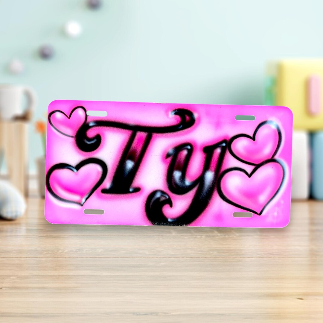 Custom Airbrush Car Tags - Etsy
