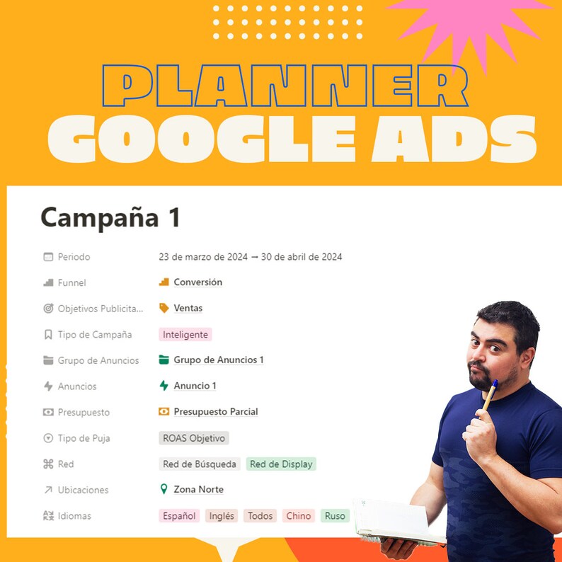 Google Ads Planner – Template - Etsy