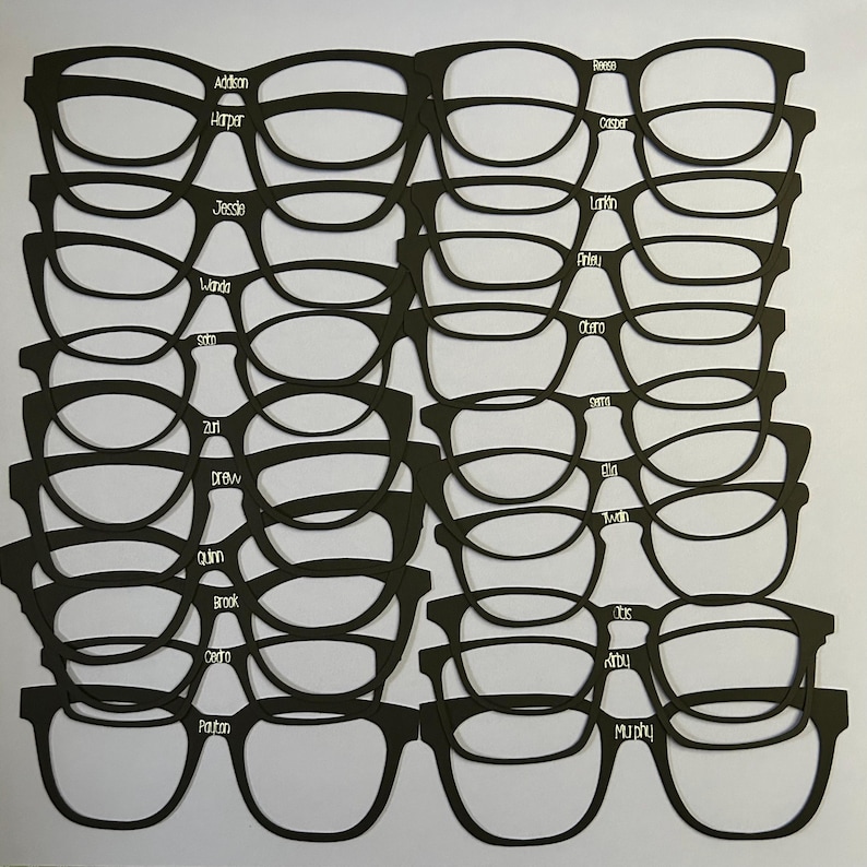 Plantillas recortables para probarse gafas – Monturas de acetato ...