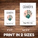 Father's Day Handprint Printable, DIY Craft Gift for Dad, Gift for ...