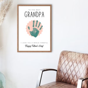 Father's Day Handprint Printable, DIY Craft Gift for Dad, Gift for ...