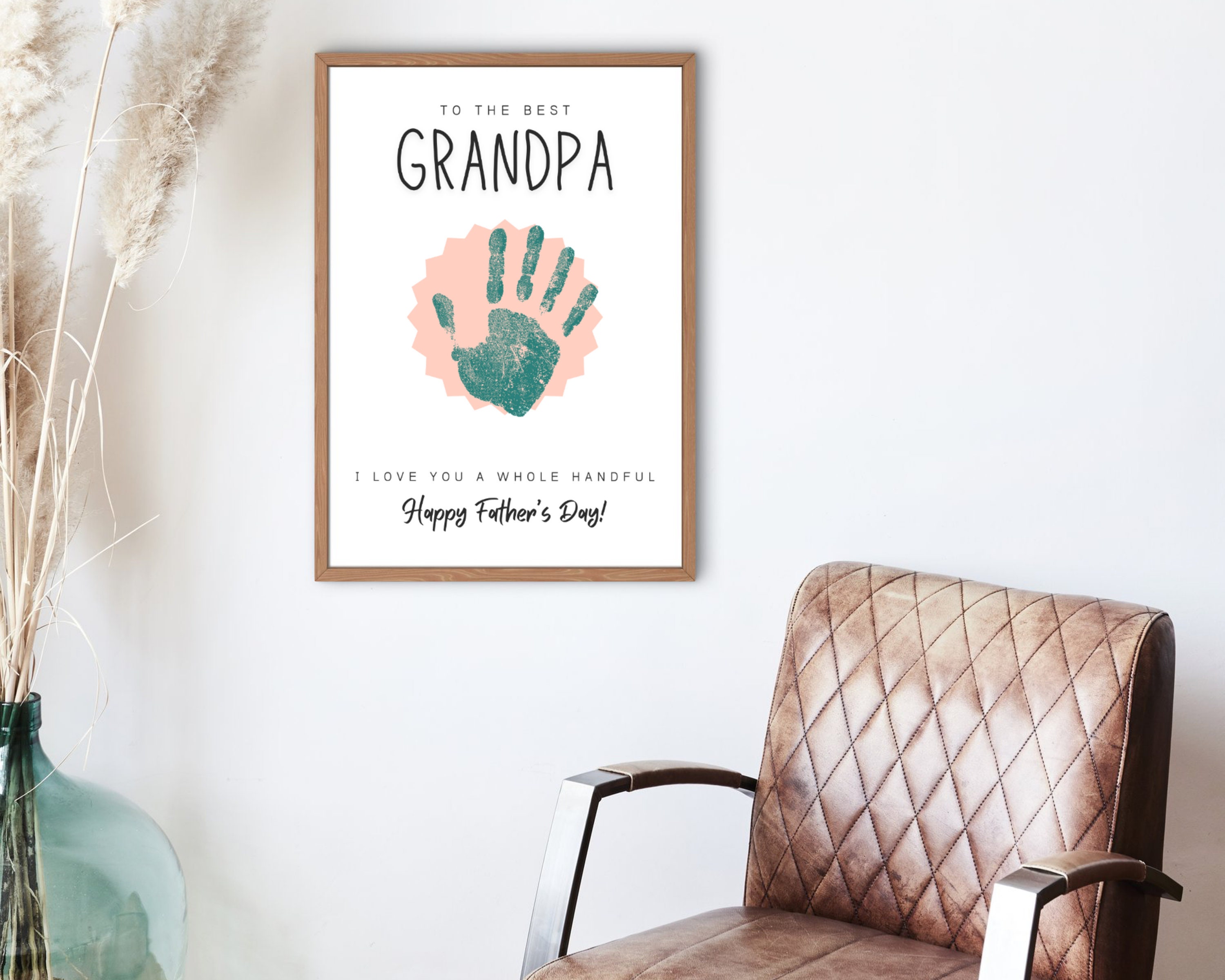 Father's Day Handprint Printable, DIY Craft Gift for Dad, Gift for ...