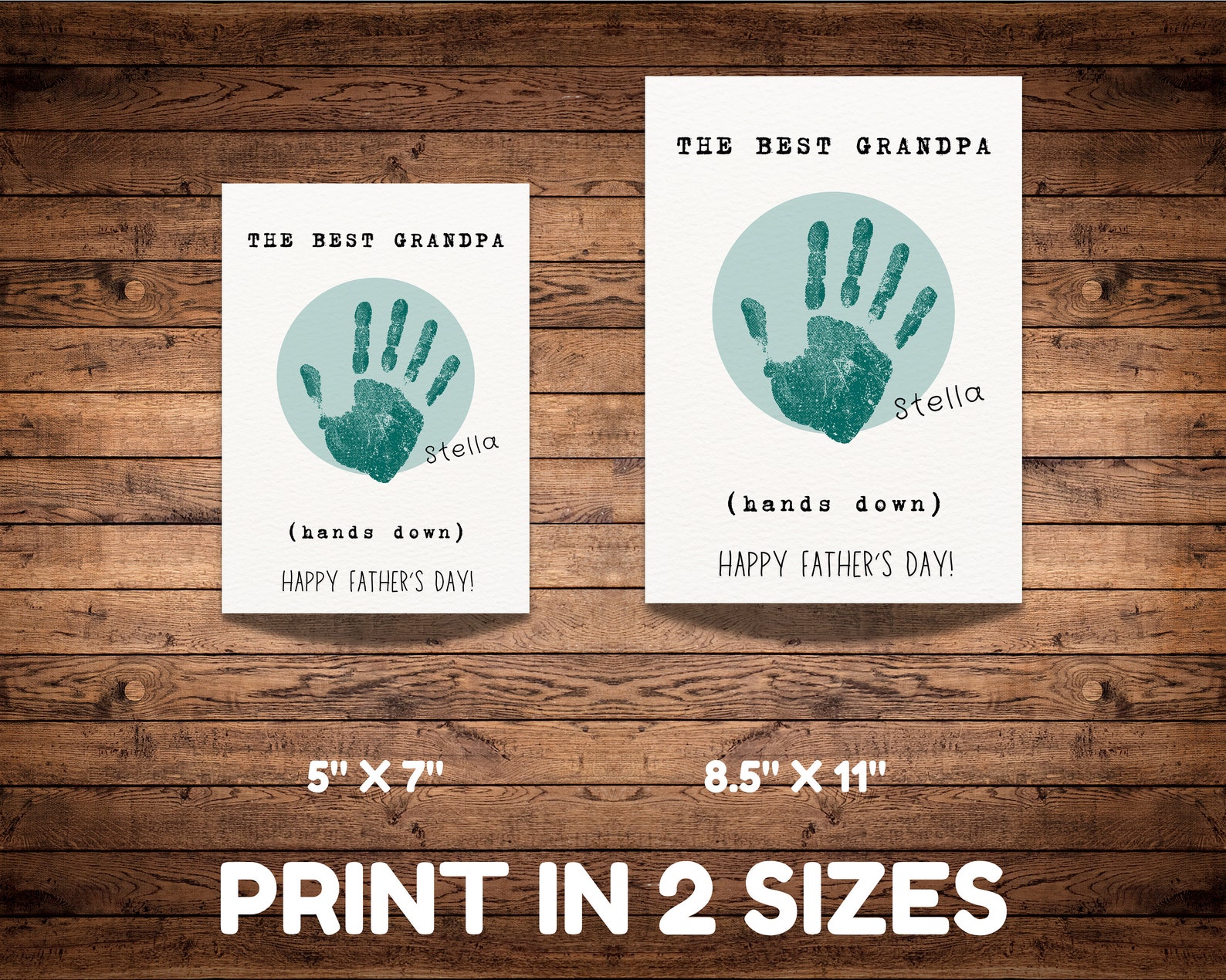 Cute and Creative Father's Day Gift for Grandpa DIY Kids Handprint Card ...