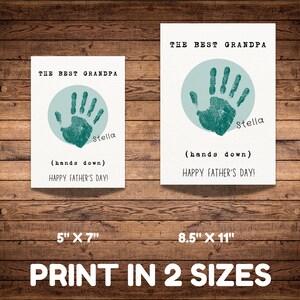 Cute and Creative Father's Day Gift for Grandpa DIY Kids Handprint Card ...