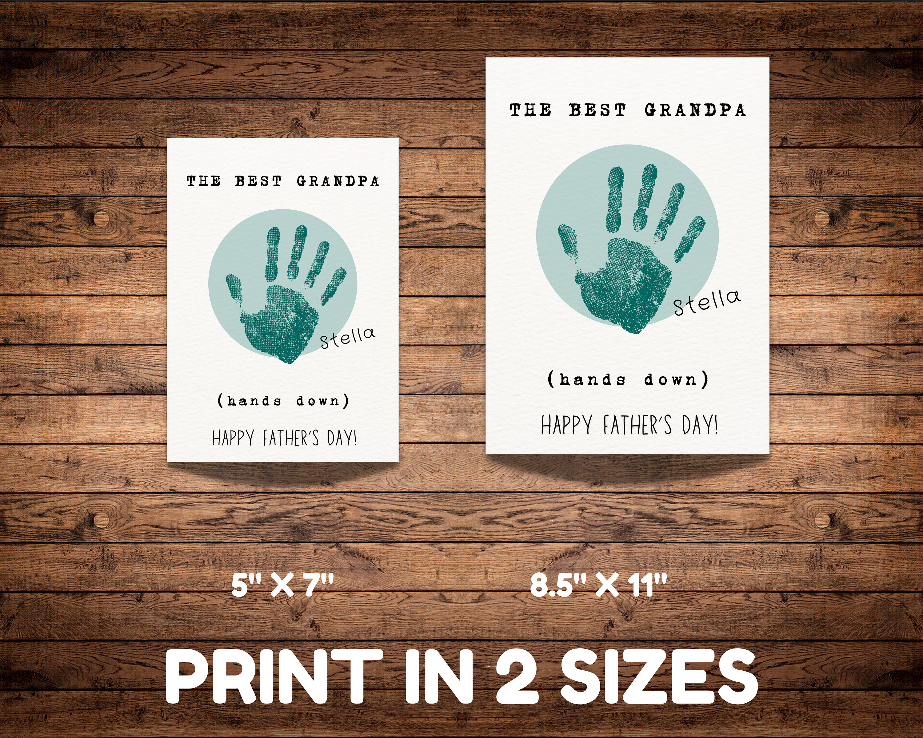 Cute and Creative Father's Day Gift for Grandpa DIY Kids Handprint Card ...