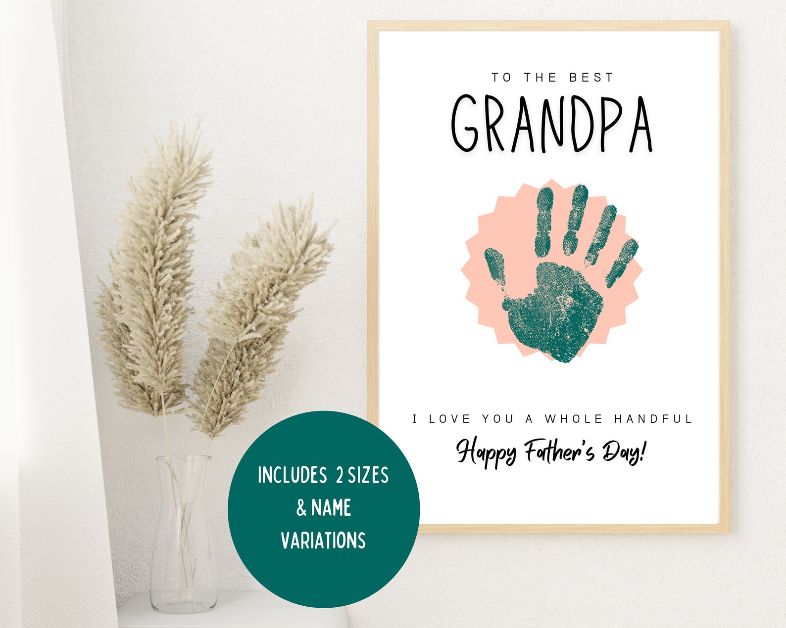 Father's Day Handprint Printable, DIY Craft Gift for Dad, Gift for ...