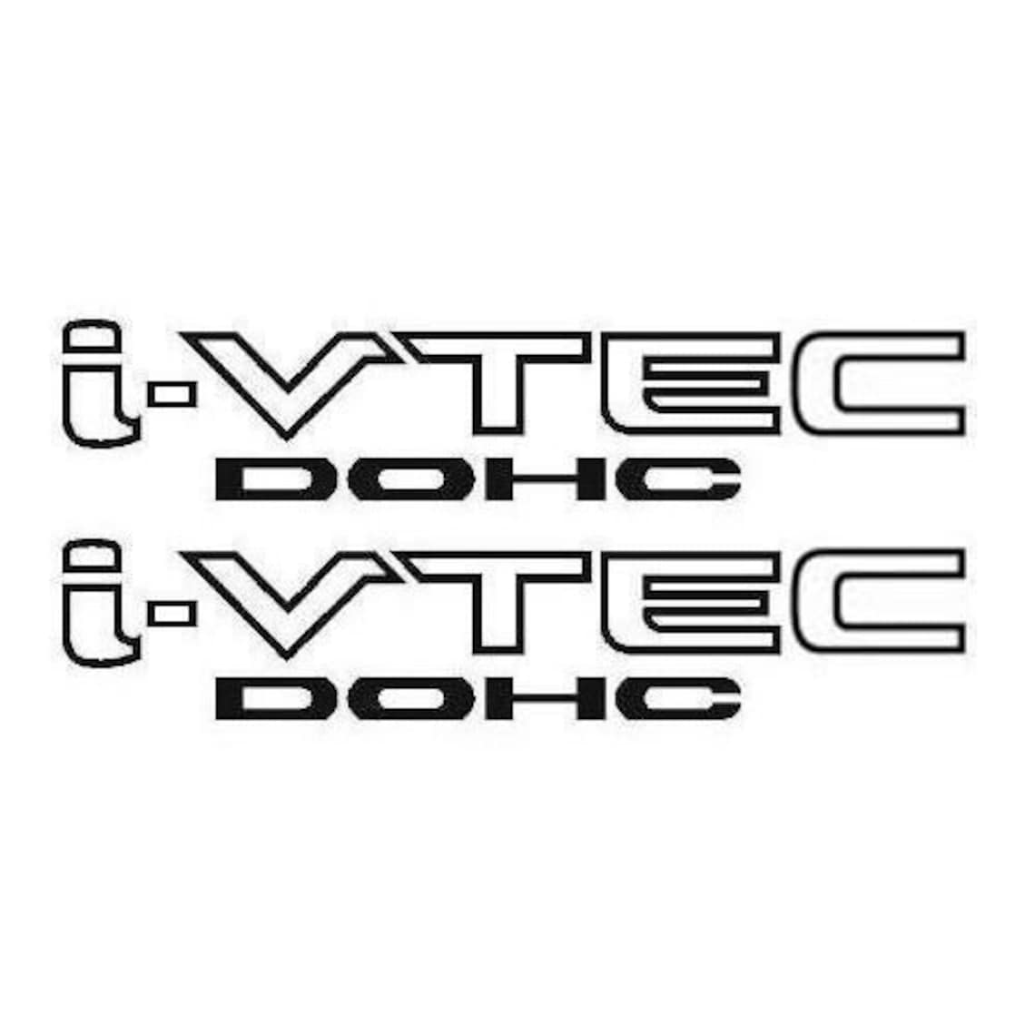 2x Black I-vtec DOHC Vinyl Decal Stickers Emblem Honda Acura Ivtec - Etsy