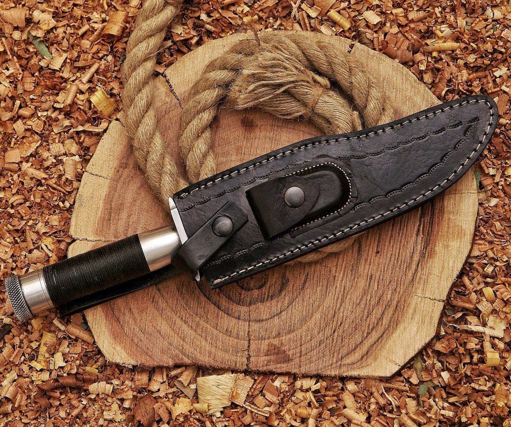 Commando Knife Custom Handmade Forged Steel Bowie Knife Hallow Handle ...