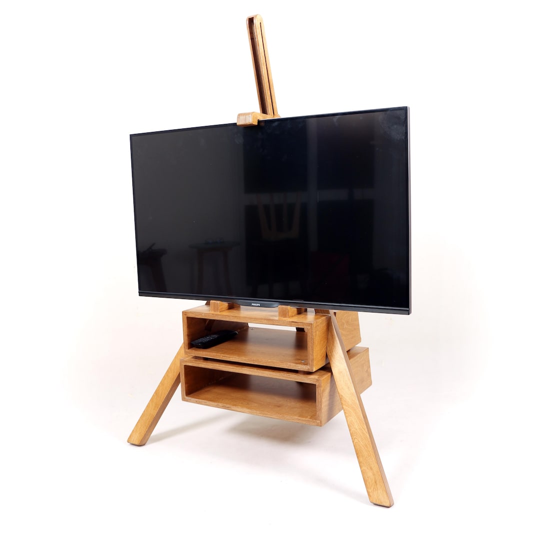 Baltic Birch Easel TV Stand: Flat-pack Media Center - Etsy