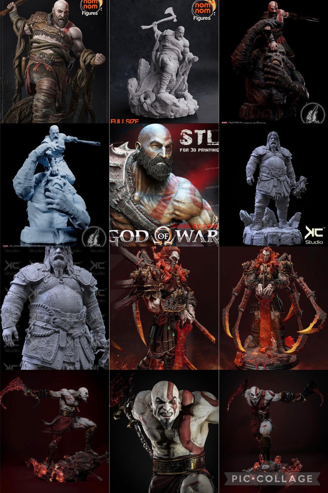 God of War STL Pack - 3D Digital Printing - Etsy
