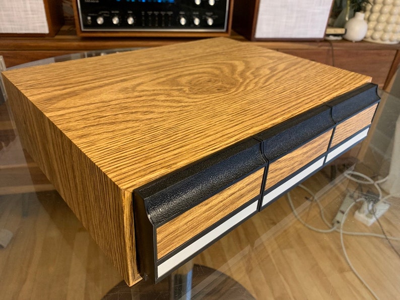 TAPE CASSETTE Storage DRAWERS Oak Finish - Etsy