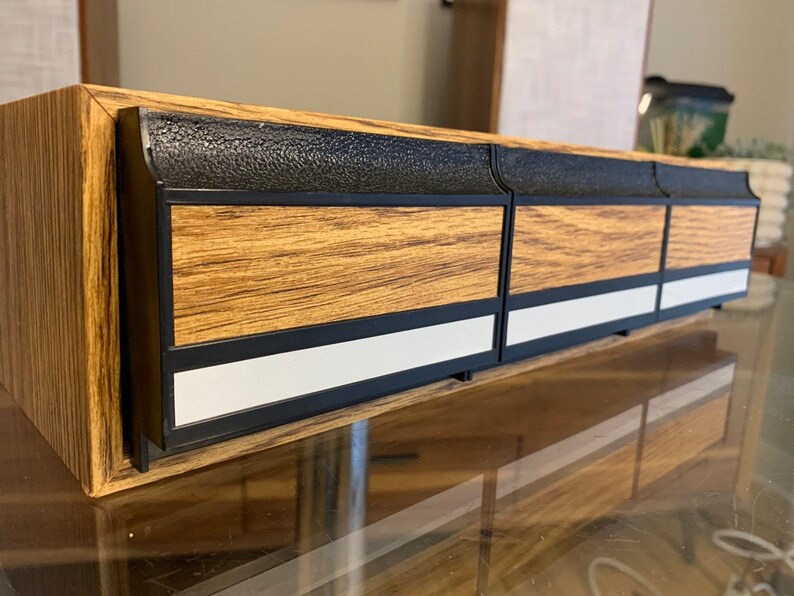 TAPE CASSETTE Storage DRAWERS Oak Finish - Etsy