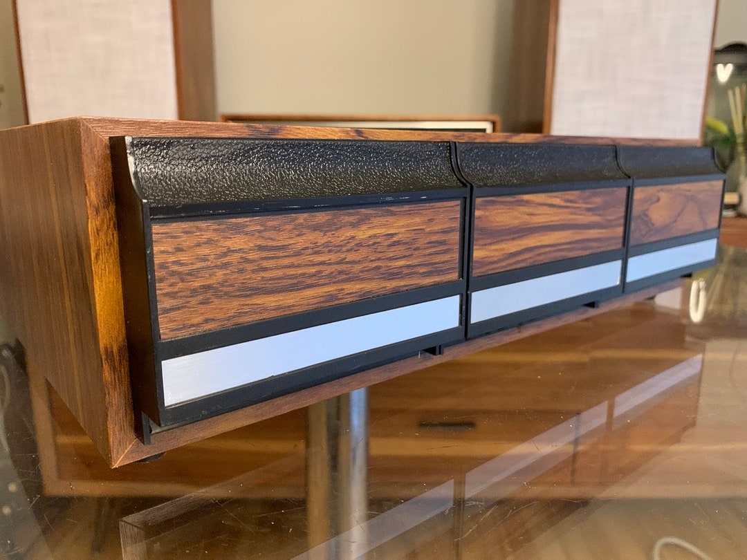 TAPE CASSETTE Storage DRAWERS Walnut Finish - Etsy