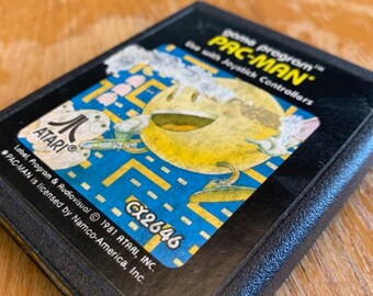 Vintage 80s, Atari 2600, Pac Man Game Cartridge - Etsy