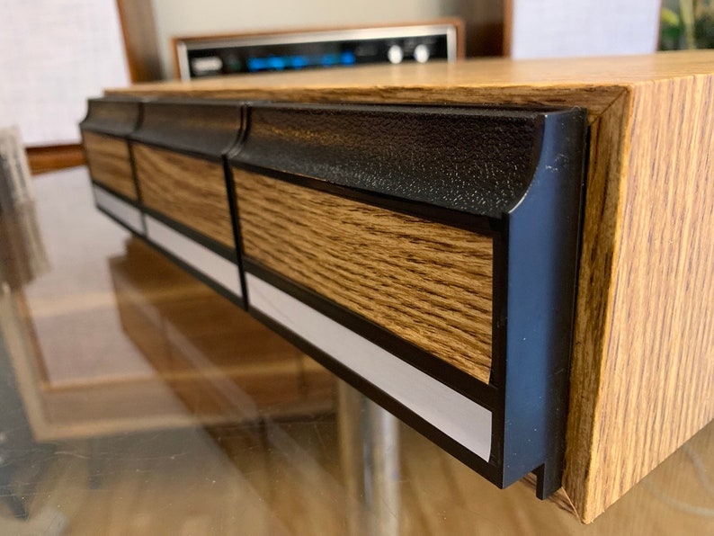 TAPE CASSETTE Storage DRAWERS Oak Finish - Etsy