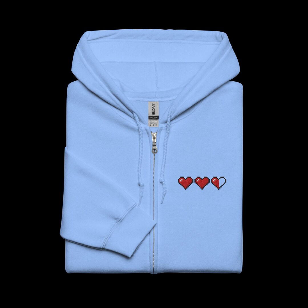 Pixel Art Hoodie, Heart Unisex Heavy Hoodie, Retro Hoodie, Cozy Hoodie ...